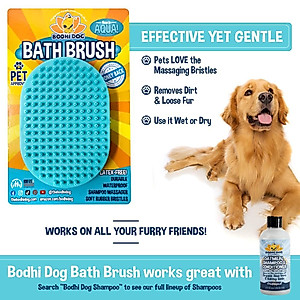 Bodhi Dog Shampoo Brush | Pet Shower & Bath Supplies for Cats & Dogs | Dog Bath Brush for Dog Grooming | Long & Short Hair Dog Scrubber for Bath | Professional Quality Dog Wash Brush