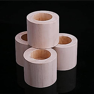 Set of 4 Bed Risers Furniture Risers, Furniture Height Raisers Lifting Height 15cm, Heavy Duty Furniture Wooden Lifts, for Tables Chairs Sofas Cabinets Bed(Size:Inner Diameter 3.2cm)