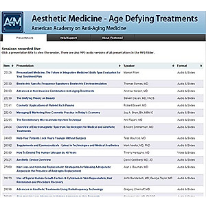 A4M Video Collection - Aesthetic Medicine - Age Defying Treatments