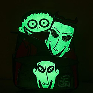 Loungefly Disney Nightmare Before Christmas Glow in the Dark Lock Shock and Barrel Mini Backpack