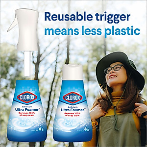Clorox Bathroom Ultra Foamer, Household Essentials, Fresh Clean, 1 Spray and 1 Refill, 16 Fl Oz Each (Package May Vary)