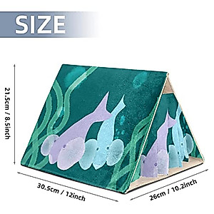 Y-DSIWX Guinea Pig Hideout House Bed, Cute Grass Fish Rabbit Cave, Squirrel Chinchilla Hamster Hedgehog Nest Cage