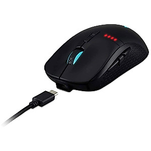 Acer Predator Cestus 350 Wireless Gaming Mouse: NVIDIA Reflex - Up to 16000 DPI - RGB Lighting - 8 Programmable Buttons - On-Board Memory - 5 Profile Settings - Pixart 3335 Sensor - Black