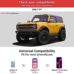 Ecarzo Phone Holder Mount for 2021 2022 2023 Ford Bronco Center Console Dash Storage Tray Cell Phone Stand Sunglass Holder Accessories