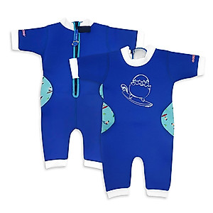 Cheekaaboo Warmiebabes Baby and Toddler Wetsuit, Thermal Baby Swimsuit Made with UPF50+ Neoprene, Quick-Dry Baby Rash Guard, Navy Blue, Surfer