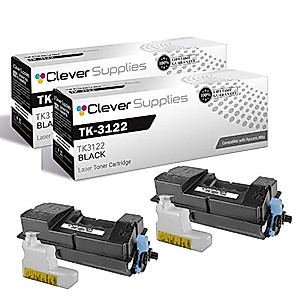CS Compatible Toner Cartridge Replacement for Kyocera Mita TK-3122 TK3122 Black FS Series FS 4200DN M Series M3550idn Toner Cartridge 2 Pack