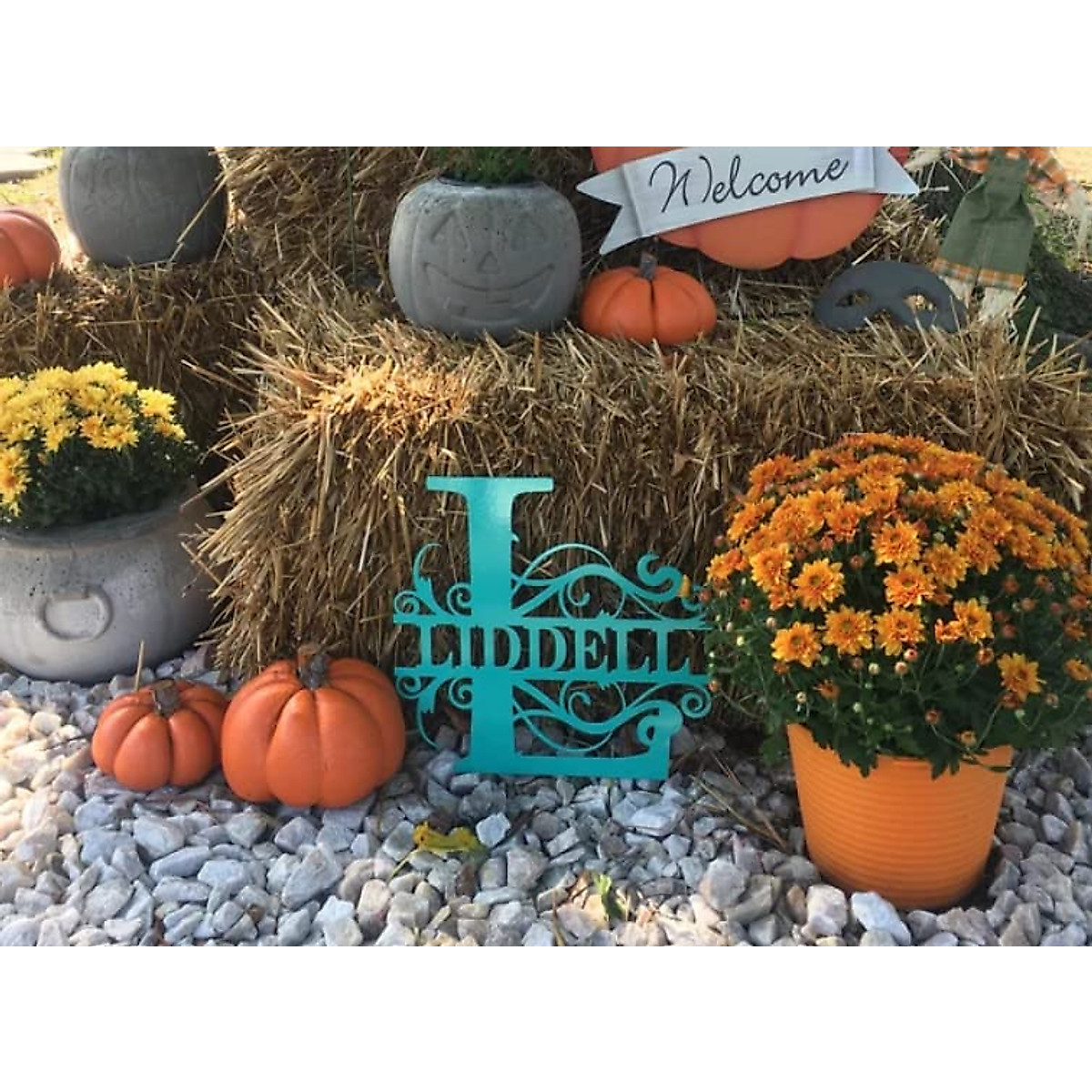 Custom Metal Signs | Metal Name Sign | Split Letter Monogram | Last Name Sign | Family Name Sign | Personalized Wedding Gift | Outdoor Metal Art | Metal Art | Housewarming Gift |