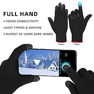 ZEPOHCK Game Gloves, Anti-Sweat Breathable Touch Finger Gaming Glove for Highly Sensitive Nano-Silver Fiber Material, Support Almost All Mobile Gaming (Black)