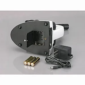AmScope M158C-2L-PS25 Cordless Compound Monocular Microscope, WF10x and WF25x Eyepieces, 40x-1000x Magnification, Upper and Lower LED Illumination with Rheostat, Brightfield, Single-Lens Condenser, Coaxial Coarse and Fine Focus, Plain Stage, 110V or Batte