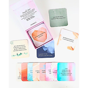 CUCOLUS I am Enough Affirmations Cards, Positive Affirmations Cards with Encouragement & Motivational Quotes, Inspirational and Self Care Gifts with Premium Gift Box, Deck of 50