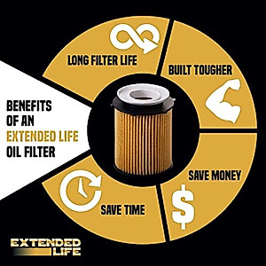 PG99256EX Extended Life Oil Filter up to 10,000 Miles | Fits 2023-19 BMW X5, X7, X3, 2023-17 540i xDrive, 540i, 740i, 2023-20 M340i xDrive, 2018-16 340i xDrive, 2023-20 M340i, 2023-20 Toyota GR Supra