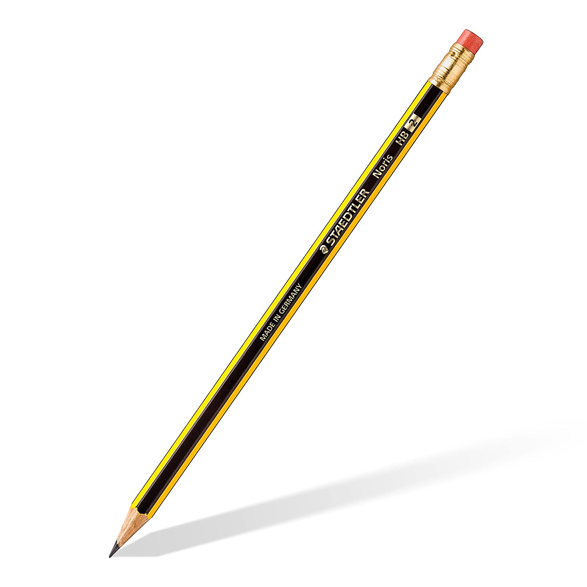 STAEDTLER 122-HB Noris Graphite Pencils with Eraser-Tip - HB (Box of 12)