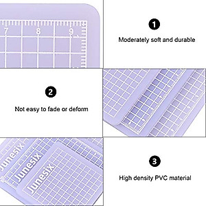 ARTIBETTER 3pcs PVC Cutting Mat Translucent Grip Fabric Quilting Cut Mat Durable Non Slip Square Cutting Mat Pad for Scrapbooking Sewing 6x6cm 8x8cm 10x10cm