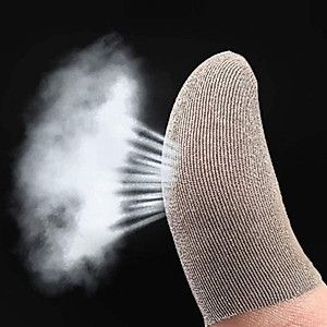 XJXJ 10pcs Screen Touch Finger Sleeve Breathable Anti-Sweat Finger Protector Game Finger Cover Finger Cot for Mobile Phone fingerless work gloves