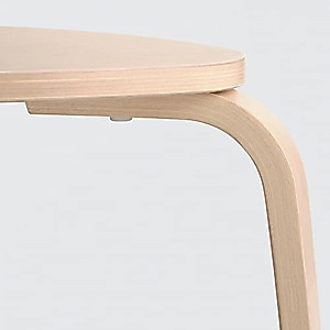 IKEA Stackable/ Triangular-Shaped/3-Legged Stool with Bent Legs (Birch)