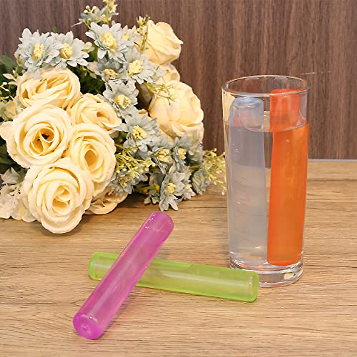 SHENGQIPC Water Bottle Ice Stick, Reusable Ice Sticks for Water Bottles, Ice Pack for Bottles, Pack of 8, Colorful