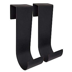 MIDE Products Aluminum Slip-on Fence Hooks, Fits 1-1/4 Inch to 1-5/8 Inch Thick Fences, 10" Long, Black