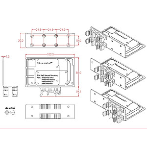 DIN Rail Mount Bracket for Raspberry Pi 1A+ 1B+ 2B 3B 3B+ 4B Zero, UNO Mega-2560 BeagleBone Black