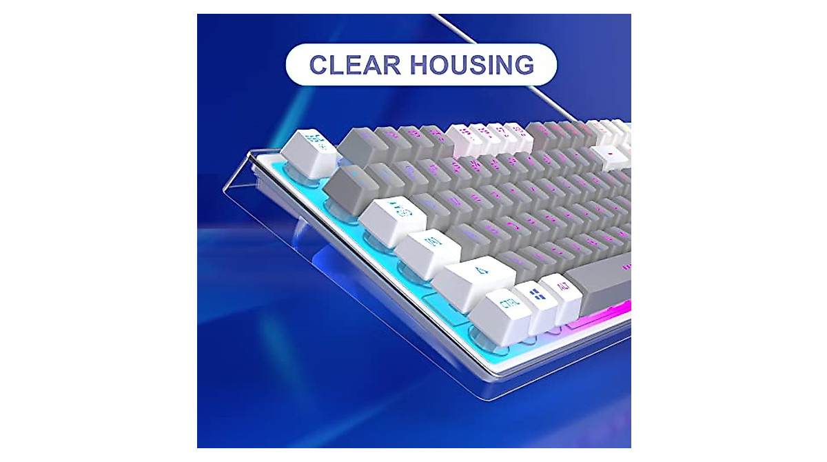 MageGee Rainbow Backlit Gaming Keyboard - Ergonomic Design