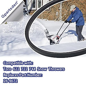 Gpartsden 26-9672 Drive V Belt Replacement for Toro Wheel Horse 622 622E 622R 722 724 Snow Thrower