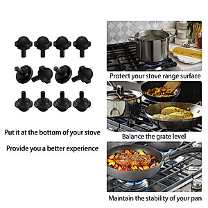 031430-000 Grate Rubber Feet Replacement for Viking Stove Range Parts Stove Top Protector Rubber Grate Foot Burner Grate Pad Viking Cooktop Range Grate Rubber Feet Grate Bumpers Grommets 12Pcs