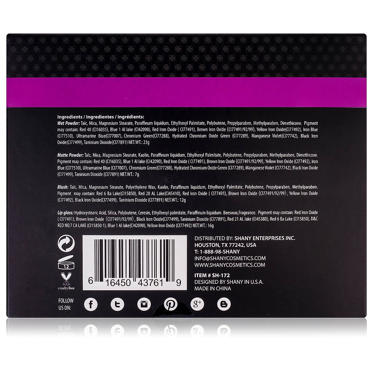 SHANY 'Fix Me Up' Makeup Kit - Compact Travel Makeup Portable Giftable Adult and Teen Makeup Set Eye Shadows, Lip Colors, Blushes, and Applicators