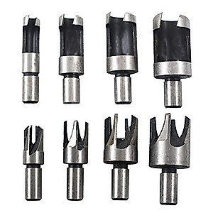 8Pcs Wood Plug Cutter Metric Carbon Steel Straight and Taper Claw Drill Bit Set Woodworking Hole Saw Cutting 6MM 10MM 13MM 16MM