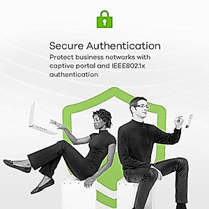 ZyXEL WiFi 6 AX1800 Wireless Gigabit Access Point | Mesh, Seamless Roaming, Captive Portal & MU-MIMO | WPA3 Security | Cloud, App or Direct Management | POE+ | AC Adapter Included |NWA90AX