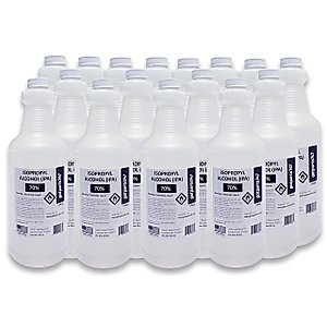 Isopropyl Alcohol 70% - 16 x 1000 ml (More Than 4 Gallons) USP Grade IPA 70 Percent - Made in The USA