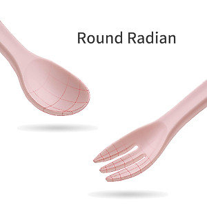 Silicone Suction Bowl For Toddlers Baby Suction Cup Food Container for Snack Oatmeal Outdoor Kids Tableware Auxiliary Scissors And Spoon And Fork 5 Piece (Blue) (Pink)