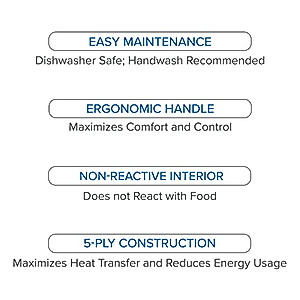 Viking Culinary Professional 5-Ply Nonstick Fry Pan, 12 inch, Dishwasher, Oven Safe, Works on All Cooktops including Induction