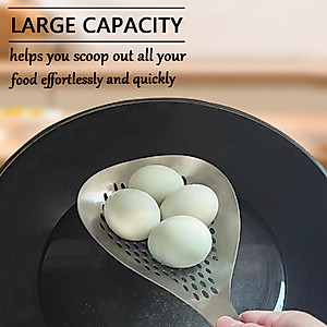 2 Pack Skimmer Slotted Spoon Stainless Steel Strainer Spoon Skimmer Ladle Skimmer Spoon Set Spider Strainer Colander Metal Slotted Spoon Spider Kitchen Utensil for Kitchen Cooking Draining and Frying