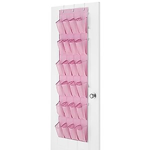 Whitmor 24 Pocket Over the Door Shoe Organizer - Pink