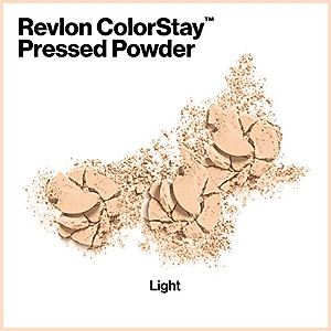 Face Powder by Revlon, ColorStay 16 Hour Face Makeup, Longwear Medium- Full Coverage with Flawless Finish, Shine & Oil Free, 820 Light, 2.4 Oz