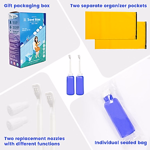 Portable Bidet 17oz Large Capacity Personal Travel Bidet Toilet 500ml Handheld Bidet for Traveling, Personal Hygiene, Postpartum, Perineal Care, 2PCS(Blue)
