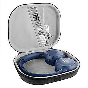 Geekria Shield Headphones Case Compatible with JBL Tune 660 BTNC, Tune 700BT, Tune 510BT, Tune 560BT, Live 460NC Case, Replacement Hard Shell Travel Carrying Bag with Cable Storage (Dark Grey)