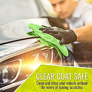 Bugslide 14x14 3 Pack of Microfiber Cleaning Towels, Cleans, Polishes and Shines all Surfaces without Scratching, For Use with all Bugslide Cleaning Products
