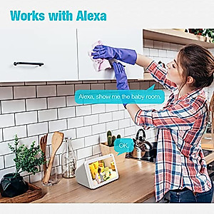 Baby Monitor with Camera and Audio, 1080P HD Night Vision Pet Camera with Motion Tracking and Sound Detect, 2.4G WiFi Indoor Security Camera with 2-Way Talk, Cloud & SD Card Storage, Works with Alexa