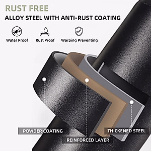 Lomive Heavy Duty Drywall Cart 3000 lbs Capacity Folding Panel Dolly Handling Wall Panel, Sheetrock, Lumber, Glass, 4 Swivel Wheels and Expandable Rubber Pad Bracket - Black 2MM Thickness Plate