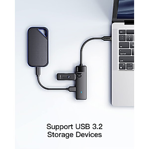 Inateck iPad Keyboard with USB 3.2 Gen 2 Speed, USB C to USB Hub,Bundle Product, KB02006 and HB2025