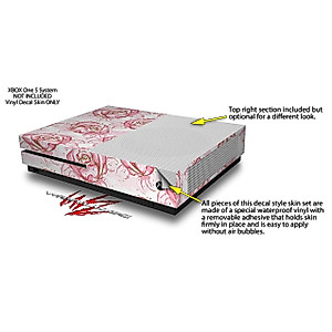 WraptorSkinz Decal Vinyl Skin Wrap Compatible with Xbox One S Console and Controllers - Flowers Pattern Roses 13
