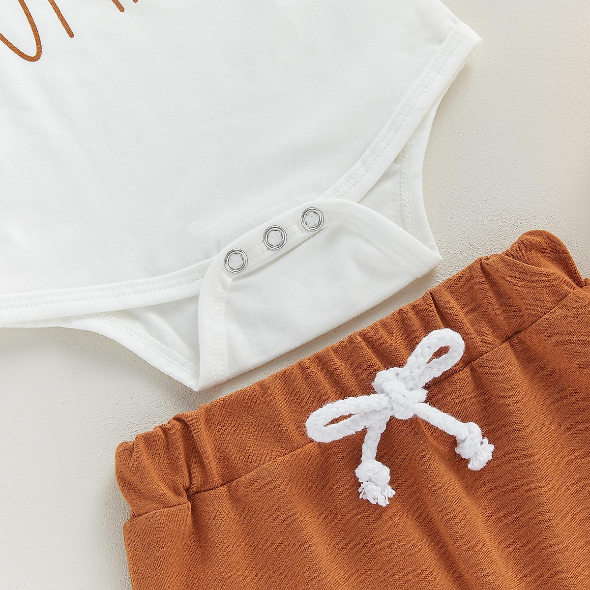 Lamuusaa Newborn Baby Boy Halloween Outfit Cutest Pumpkin Long Sleeve Romper Shirts Long Pants Hat Halloween Clothes