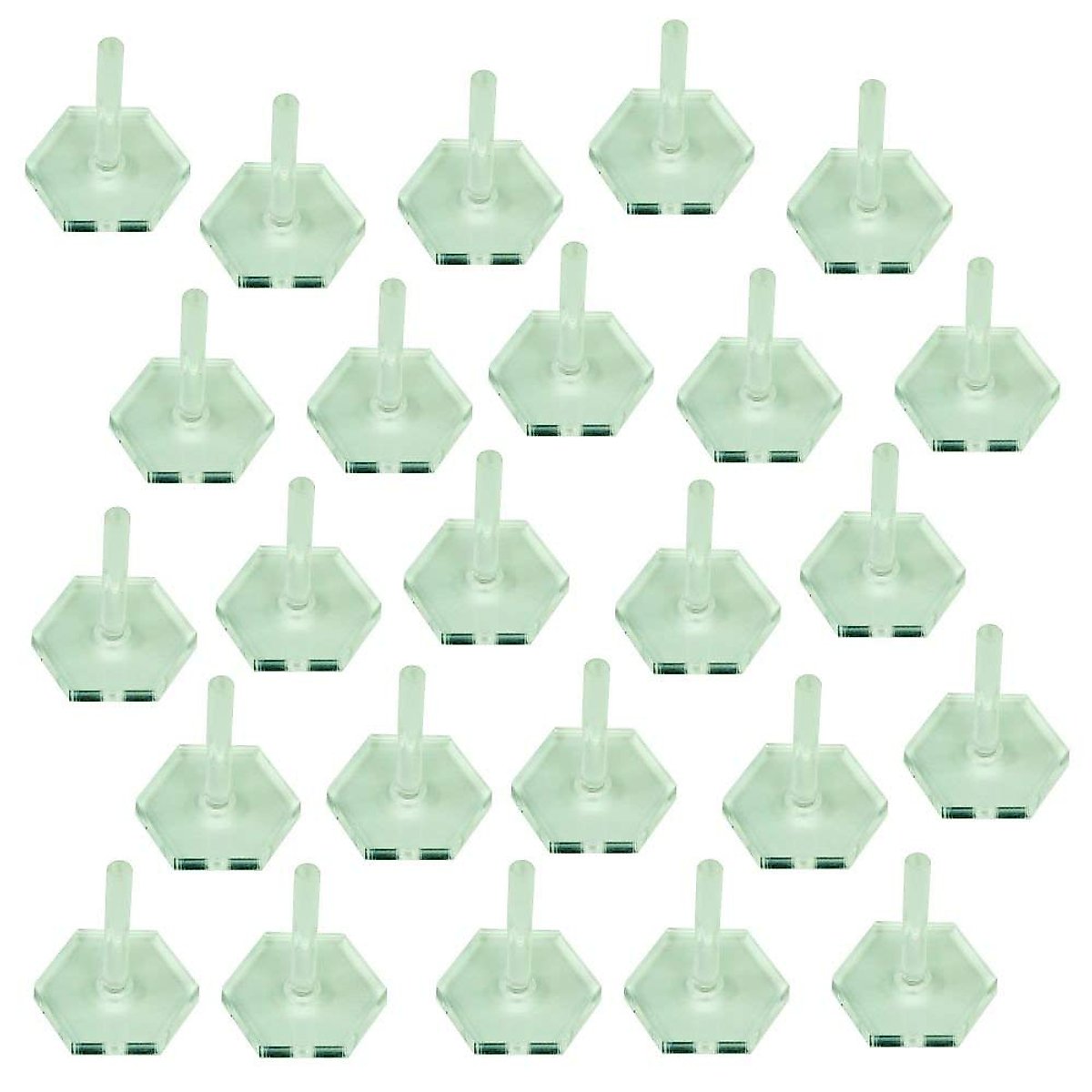 LITKO Acrylic Flight Stands | Hexagon | 3mm Clear Hexagonal Flight Base with Flight Peg (1-inch)