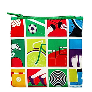 LOQI Artist Games Reusable Shopping Bag, Multicolor