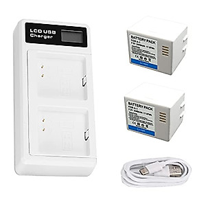 2-Pack Rechargeable Battery & USB-C Charger Station for Arlo Pro/Pro 2(VMA4400),Upgraded Battery Pack,Battery Capacity:7.2V/2440mAh/17.57Wh (Arlo Pro/Pro 2(VMA4400))