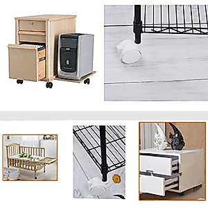 2" Stem Casters Replacement Casters Threaded Swivel Furniture Caster Wheels with Brakes 100Lbs (M6-1.0x15mm-White)