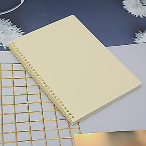 Yansanido Spiral Notebook, 4 Pcs 10.5 Inch x 7.45 Inch B5 Thick Plastic Hardcover 7mm College Ruled 4 Color 80 Sheets -160 Pages Journals for Study, Work, Travel and Notes (B5, 4 Pcs Light Color)