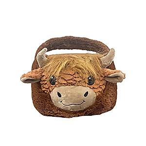 PEEPS STRING LED LIGHTS AND CANDLE PEEP LED LIGHT AND A BROWN LONGHORN COW JUMBO EASTER BASKET AS SEEN ON TIK TOK