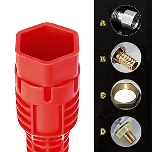 8-in-1 Faucet and Sink Installer Sink Tools Multifunctional Wrench Plumbing Tool Plumber Sink Wrench Installation Pipe Extractor for Plumbing Toilet Bowl Bathroom Kitchen (Red)
