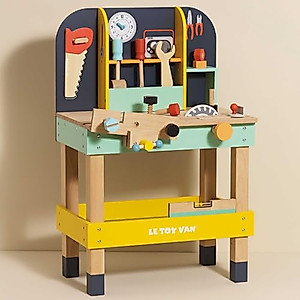 Le Toy Van - Wooden Toy Work Bench Set | Large Educational Construction Set for Role Play | Pretend Play Wooden Tools - Suitable for 3 Year Olds+